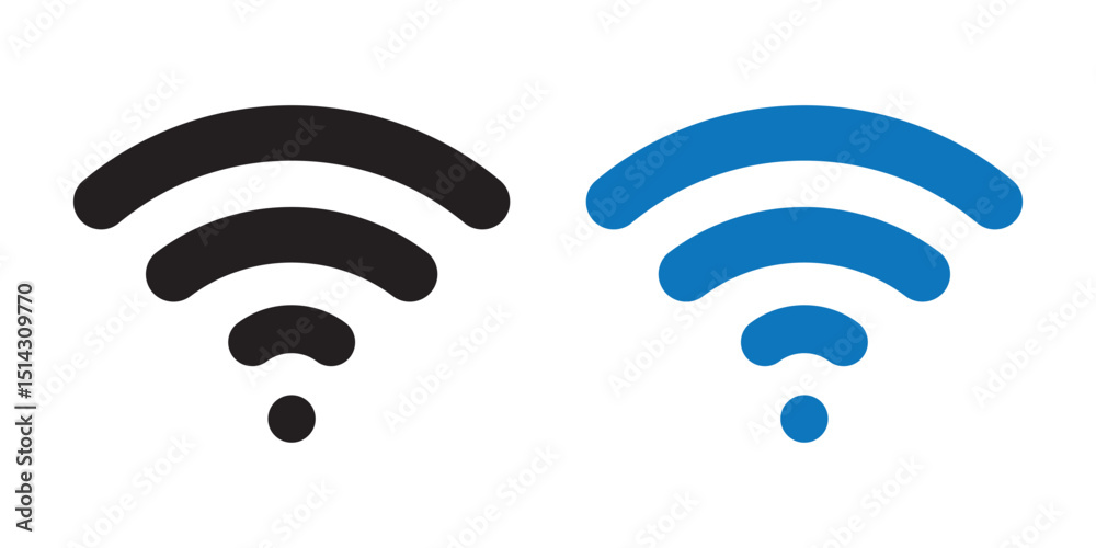 Wi-Fi icon set. On and off mode. 2G to 5G different Wi-Fi design and ...