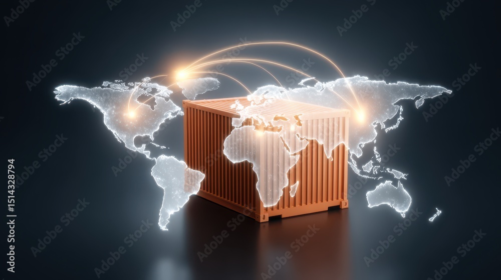 Illustration Stock Being a leader in logistics and distribution centers ...
