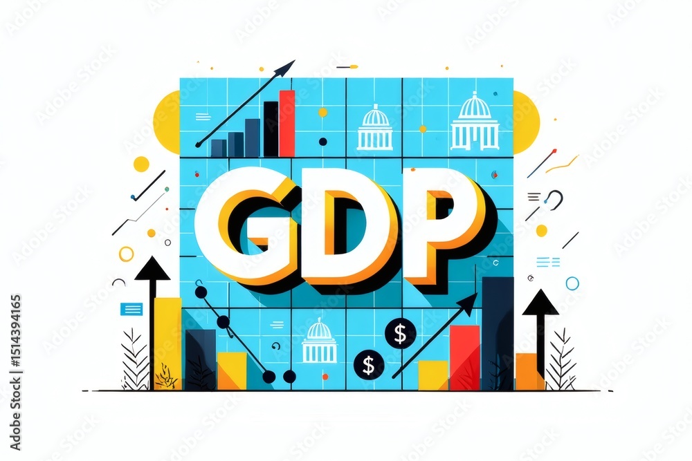 Ilustración de Stock Understanding GDP Growth, Economic Indicators, and ...