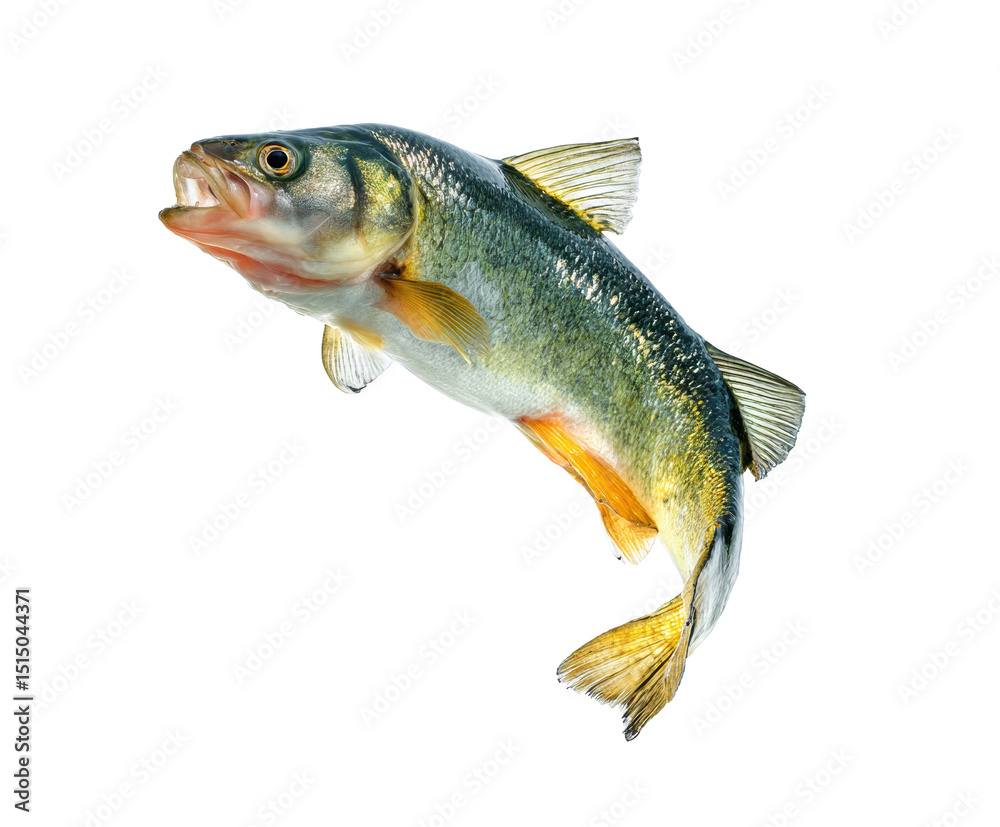 Freshwater fish caught in action for culinary presentation Stock Photo ...