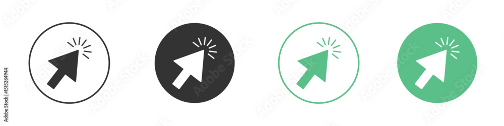 Click icon logo vector set. Graphic design elements Stock Vector ...