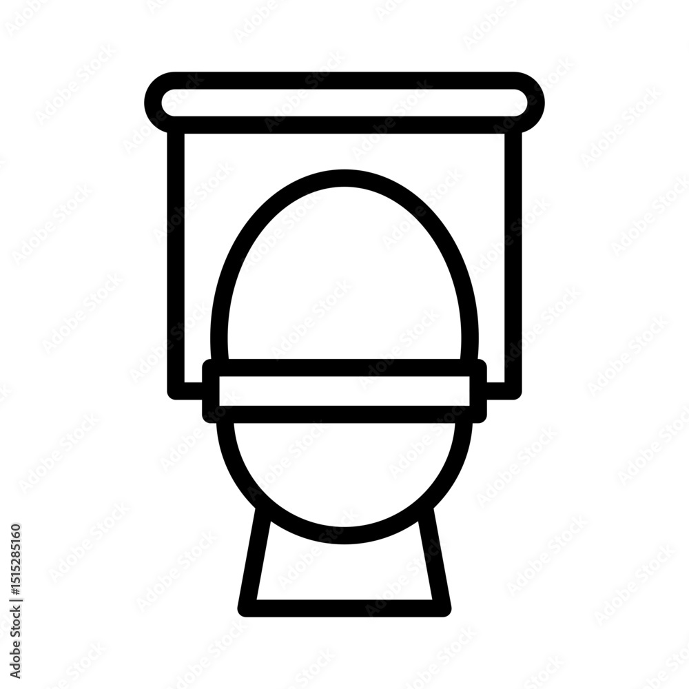 Toilet outline icon. Toilet icon isolated on white background ...