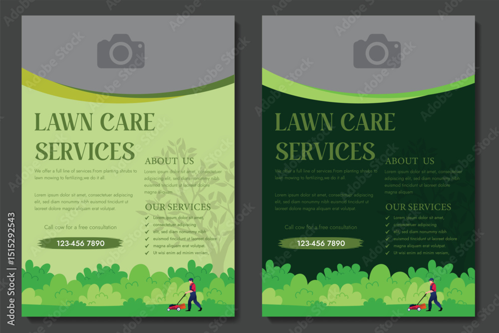 lawn & garden flyer design template landscaping services Tree and ...