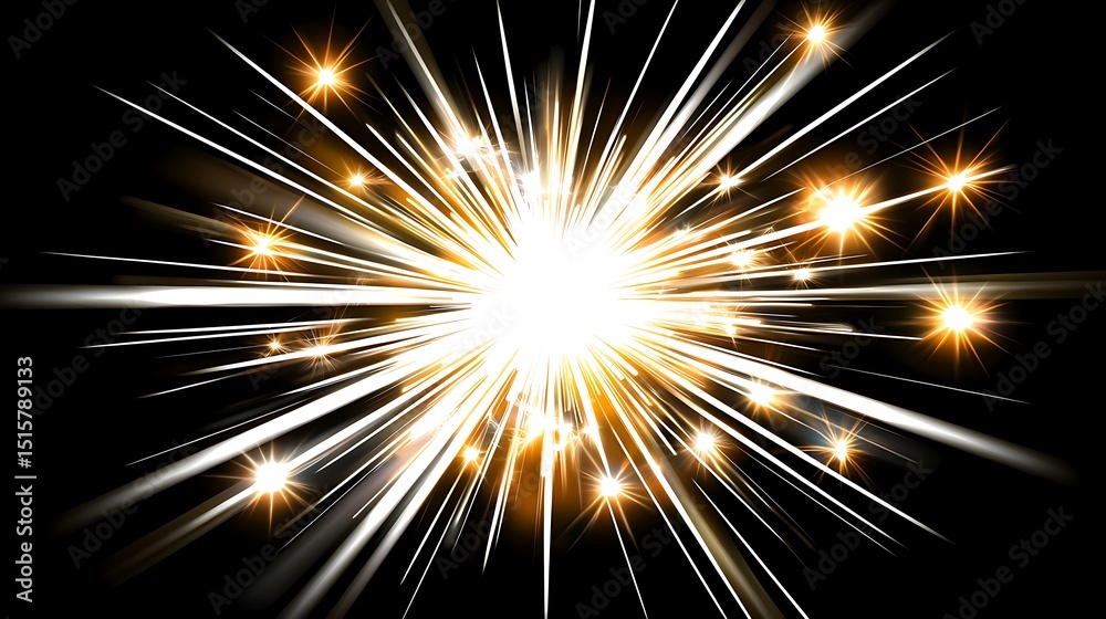 High detail image of fiery sparks explosion captured from a dramatic ...