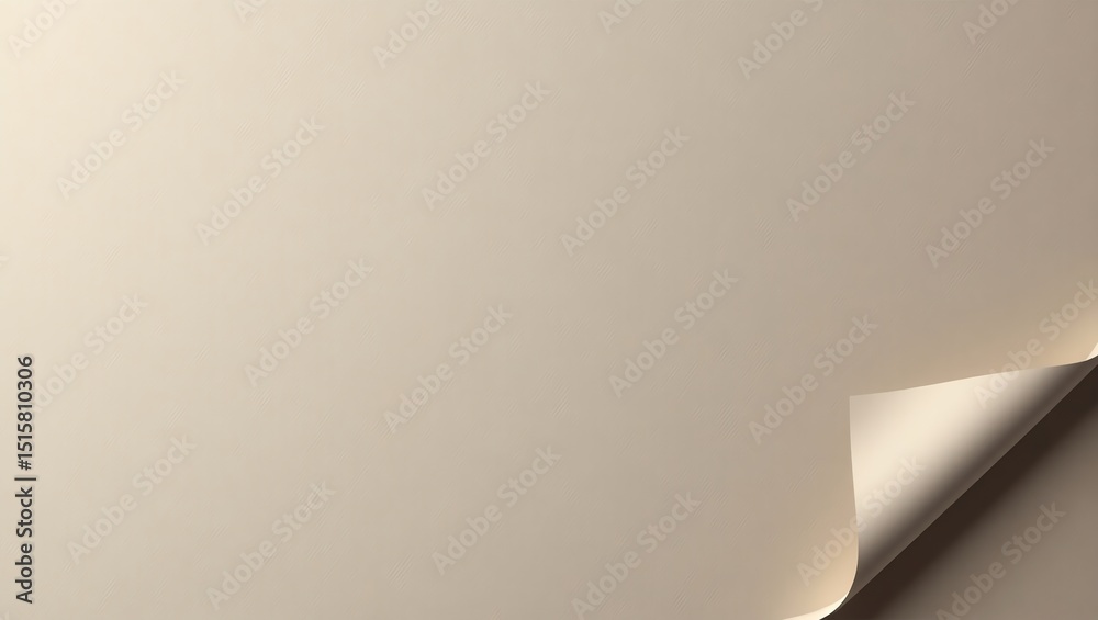 Paper Sheet with Curled Corner Creates Texture and Depth Stock ...