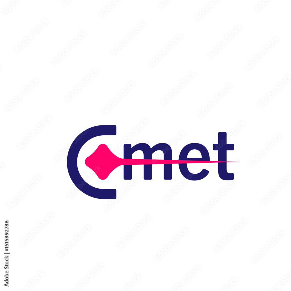 A modern and dynamic wordmark logo displaying the text "Comet" in a ...