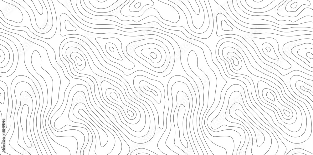Topographic seamless map pattern with contour lines. Vector mountain ...