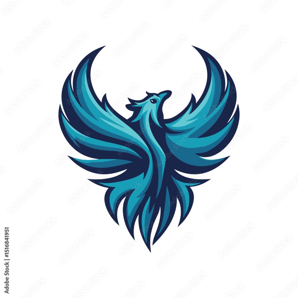 Creative Phoenix Bird Logo Design with Bold Lines and Dynamic Shapes ...