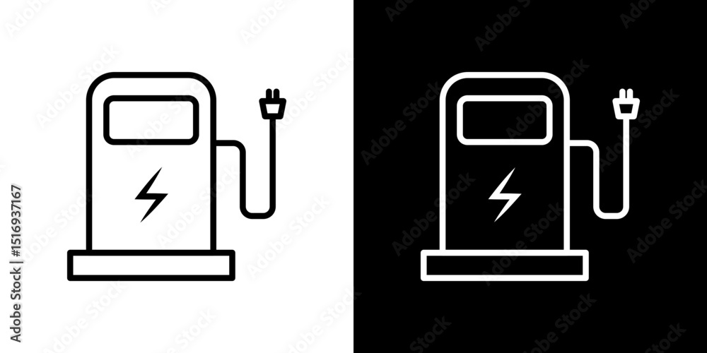 Charging station icon symbol concept for graphic design, Website, UI ...