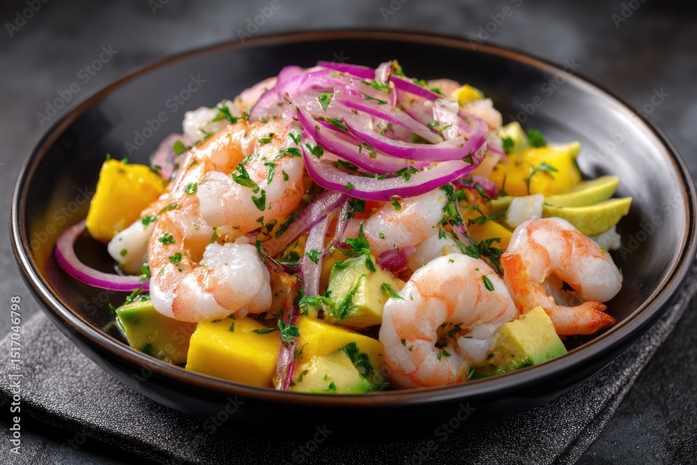 Ceviche delight moment: citrus marinade, seafood blend, lime infusion ...