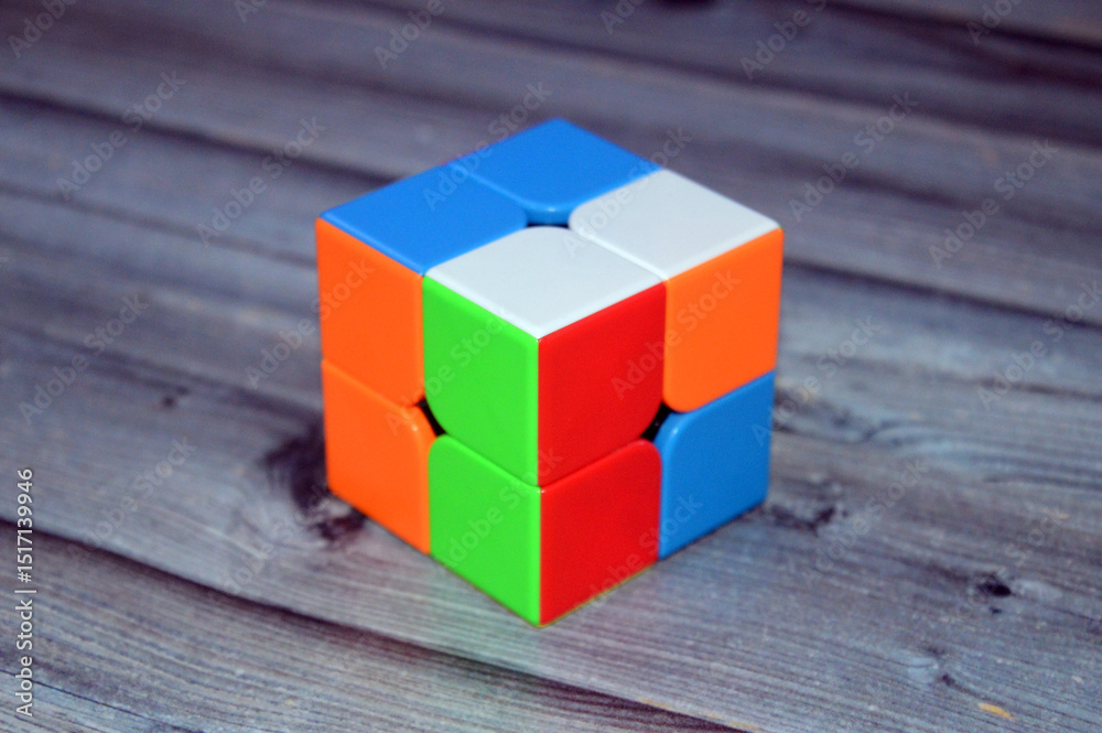 Cairo, Egypt, June 2 2025: Rubik's mini Cube, combination puzzle, speed ...