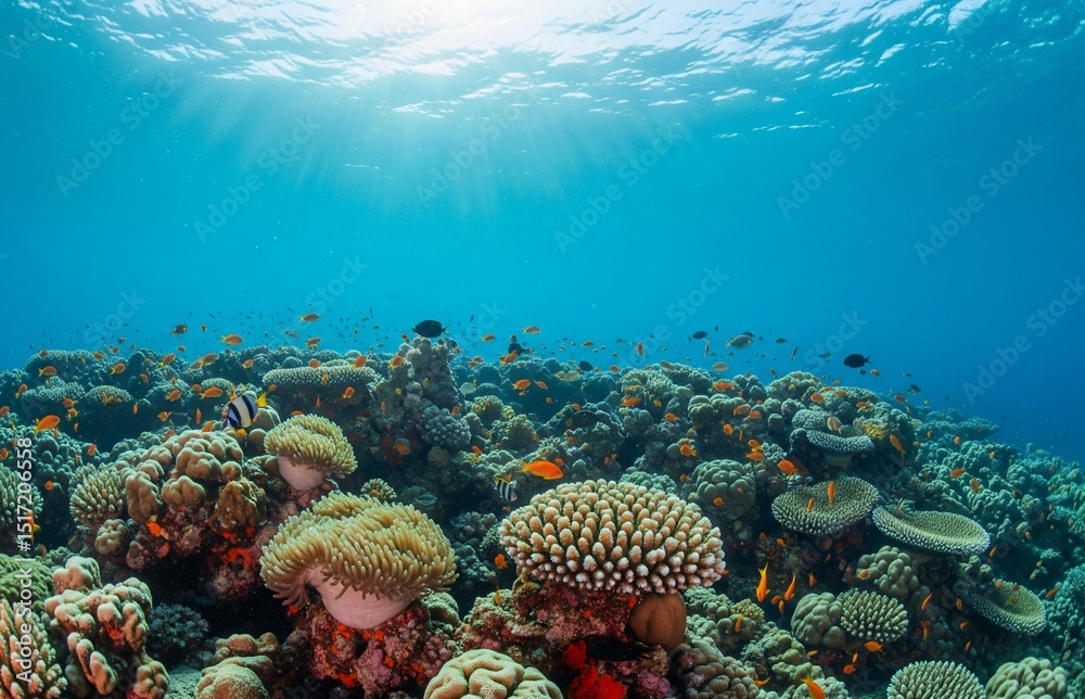 Vibrant coral reefs as essential marine habitats, inspiring ...