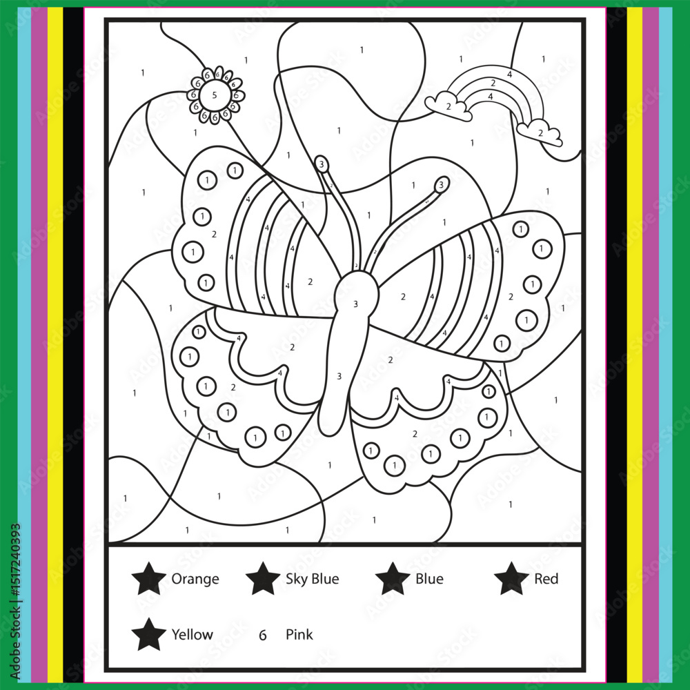 Color by numbers - addition and subtraction worksheet for education ...