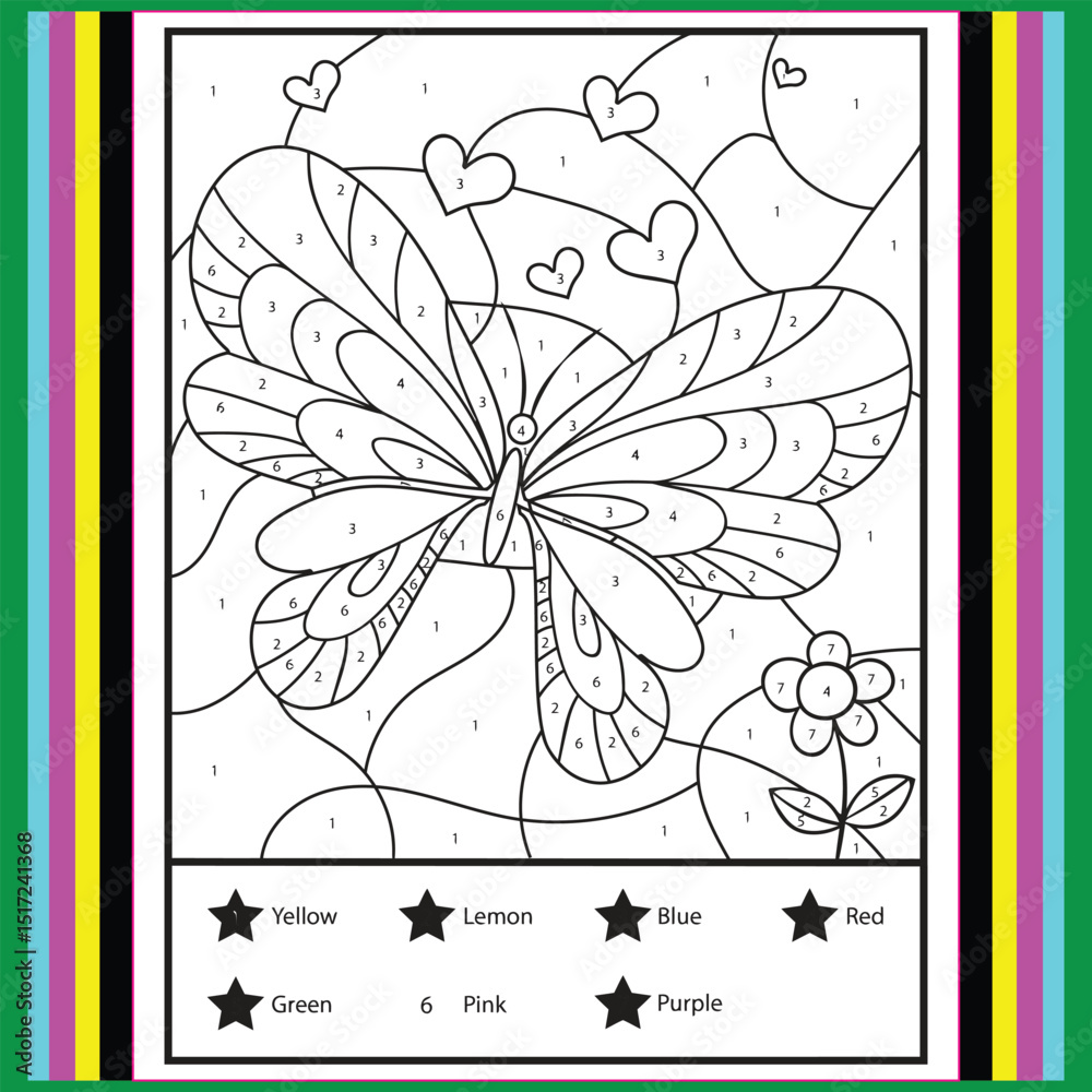 Praca wektorowa bez tantiem: Color by numbers - addition and ...