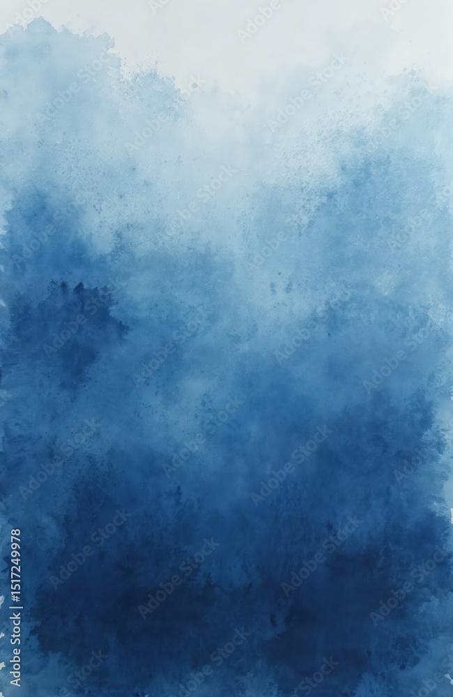 Indigo watercolor texture background. Gradient color wash with moody ...