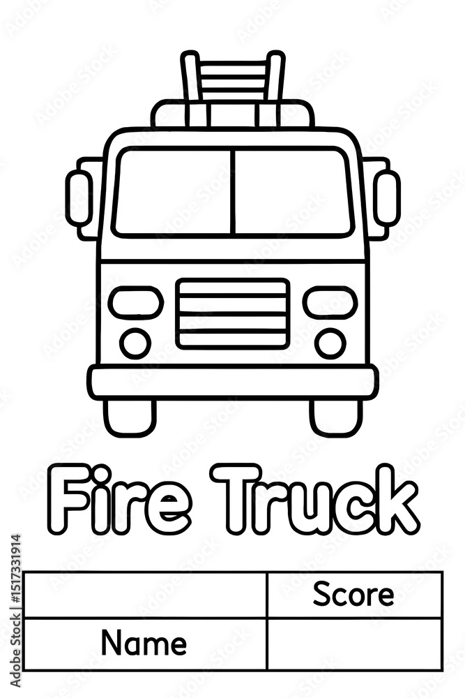 Printable Fire Truck Coloring Page for Kids Fun and Educational ...