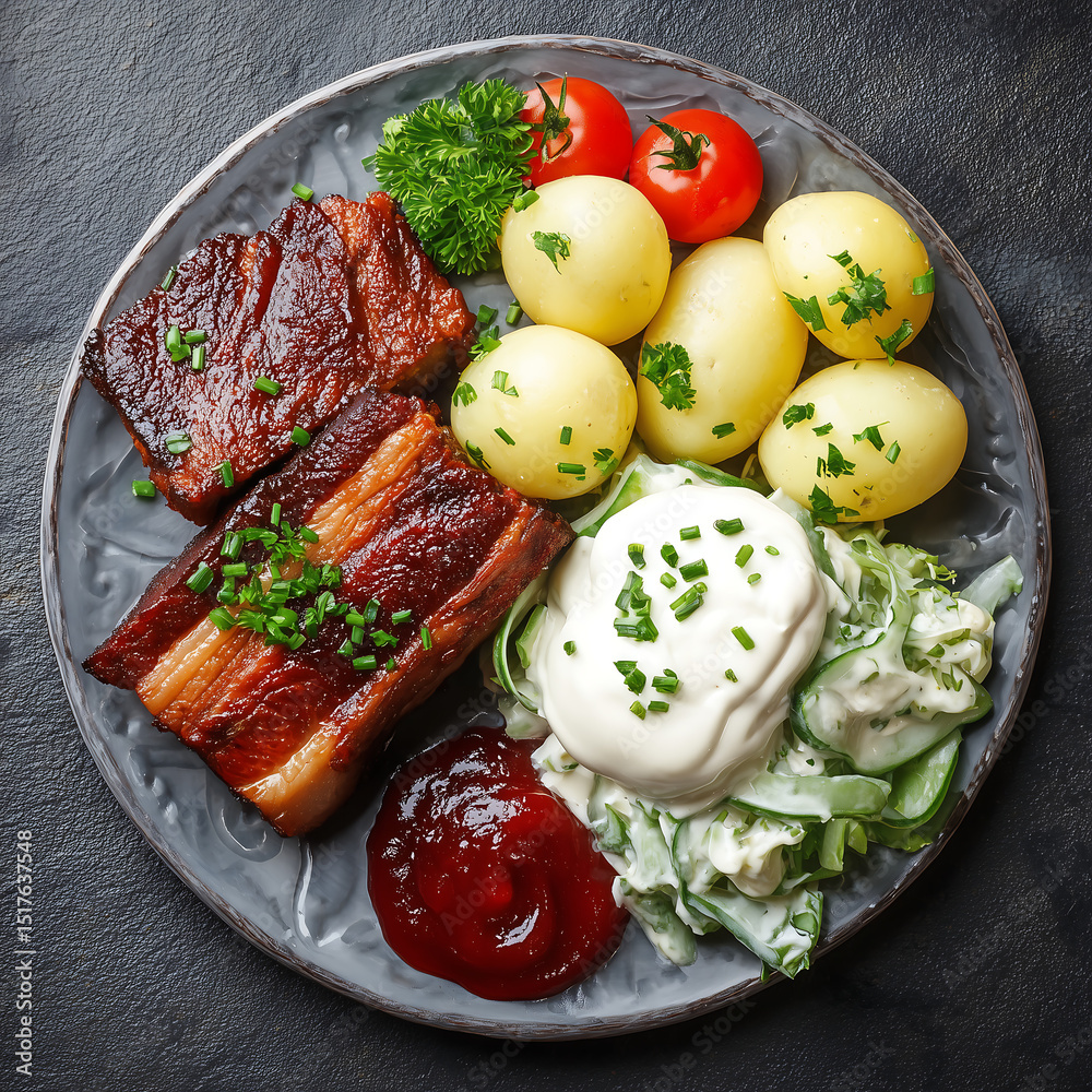 Traditional Estonian cuisine - Mulgipuder - a traditional dish made ...