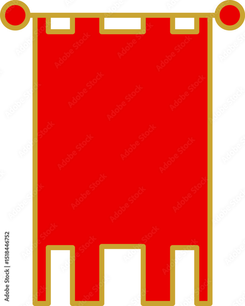 Royal flags icon set. Medieval banners and trophy luxury fantasy empty ...