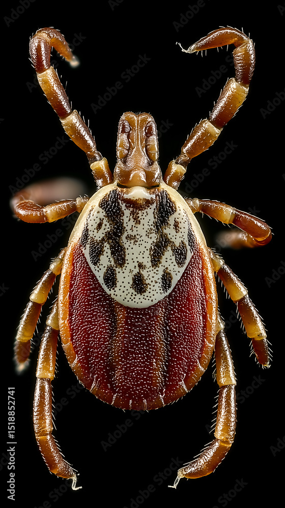 Foto de Stock Macro Photography of Arachnid Tick: Insect Anatomy and ...