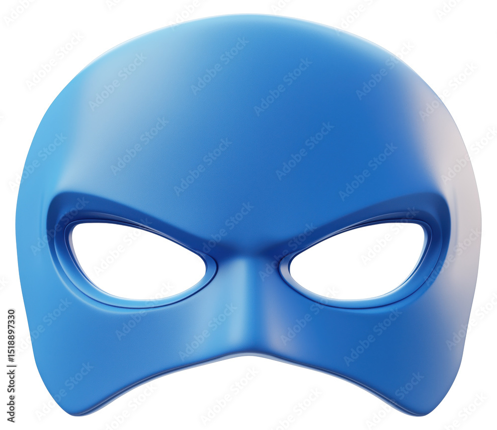 Blue superhero mask designed for costume parties, events, or theater ...