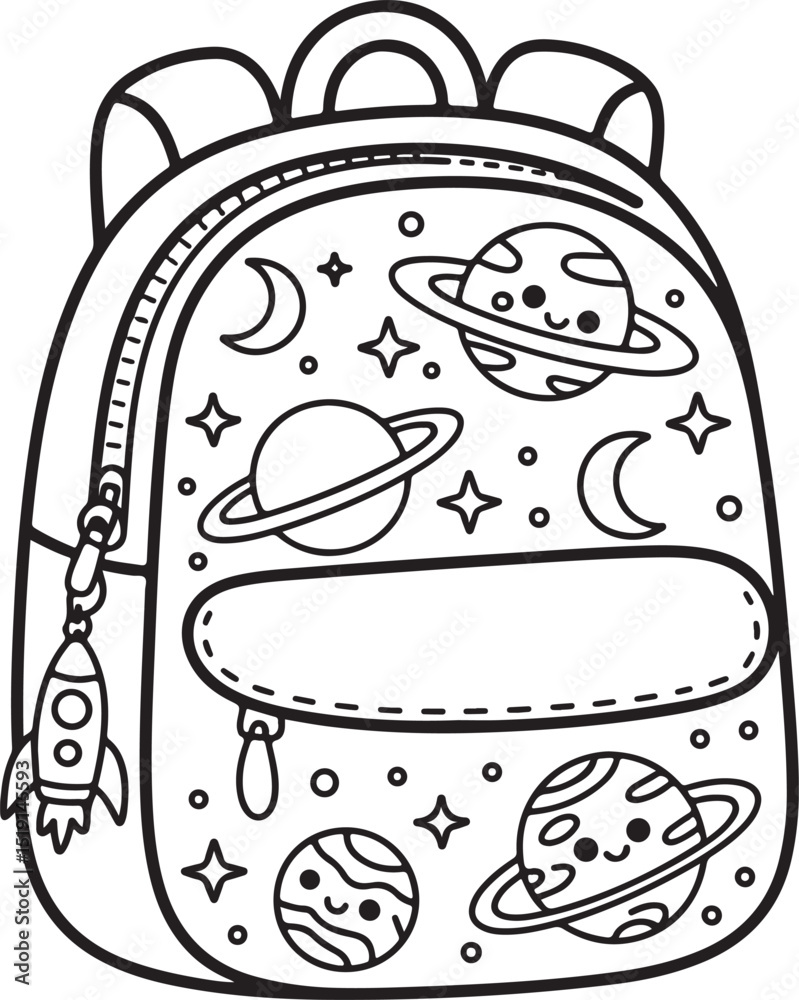 Vektor Fun Back to School Coloring Pages - Cute School Supplies ...