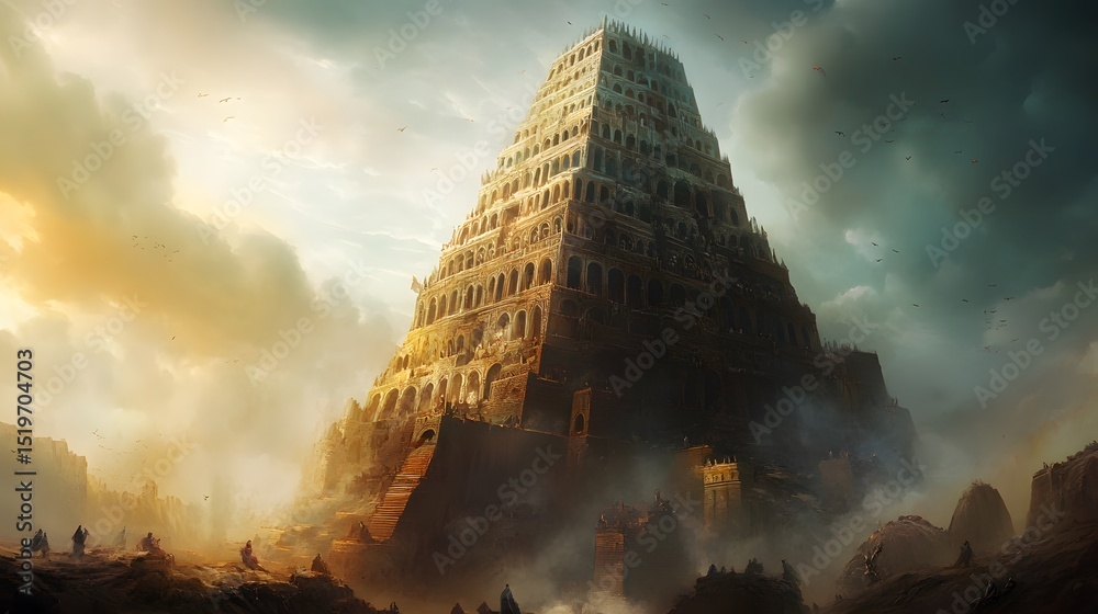 Magnificent Tower of Babel Architecture, Historical Landmark ...