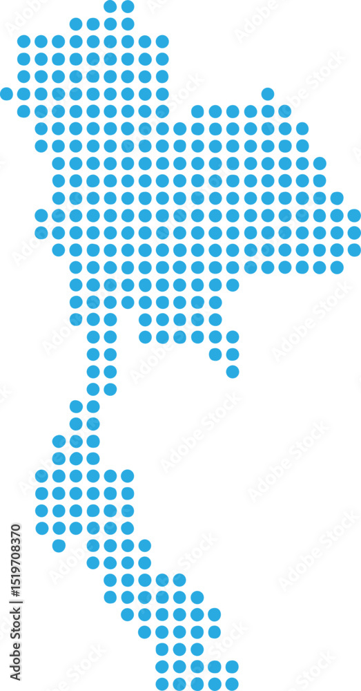 Thailand, Map, Asia, Dotmap, Simple Map, map, world, earth, vector ...