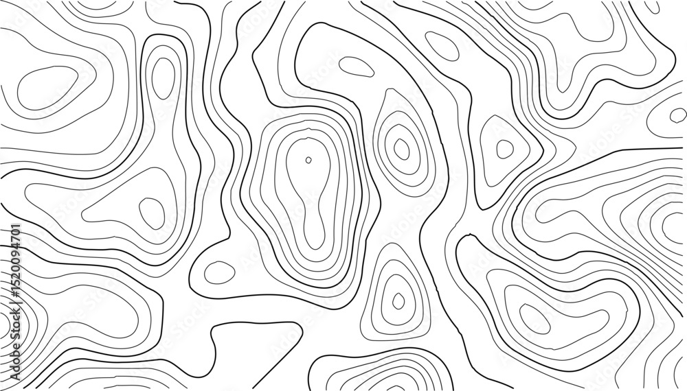 Topography contour mapping design in aged expedition format, featuring ...