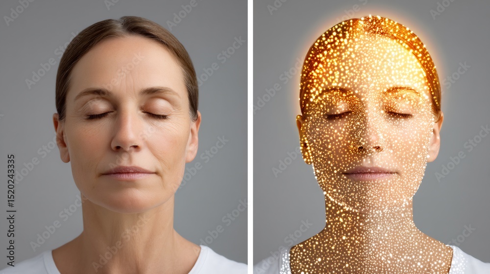 27 year old female model post microneedling session with a stipple ...