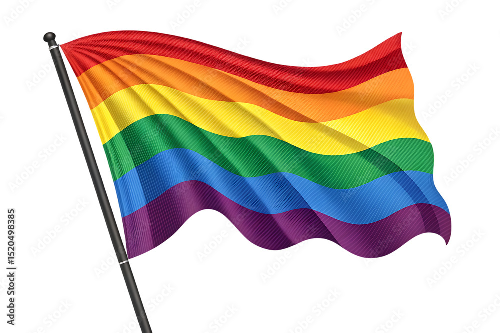 Rainbow Pride Flag A Symbol of LGBTQ+ Rights and Acceptance Stock ...