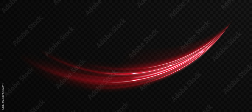 Abstract red swirl of glowing lines with intense light streaks. Perfect ...