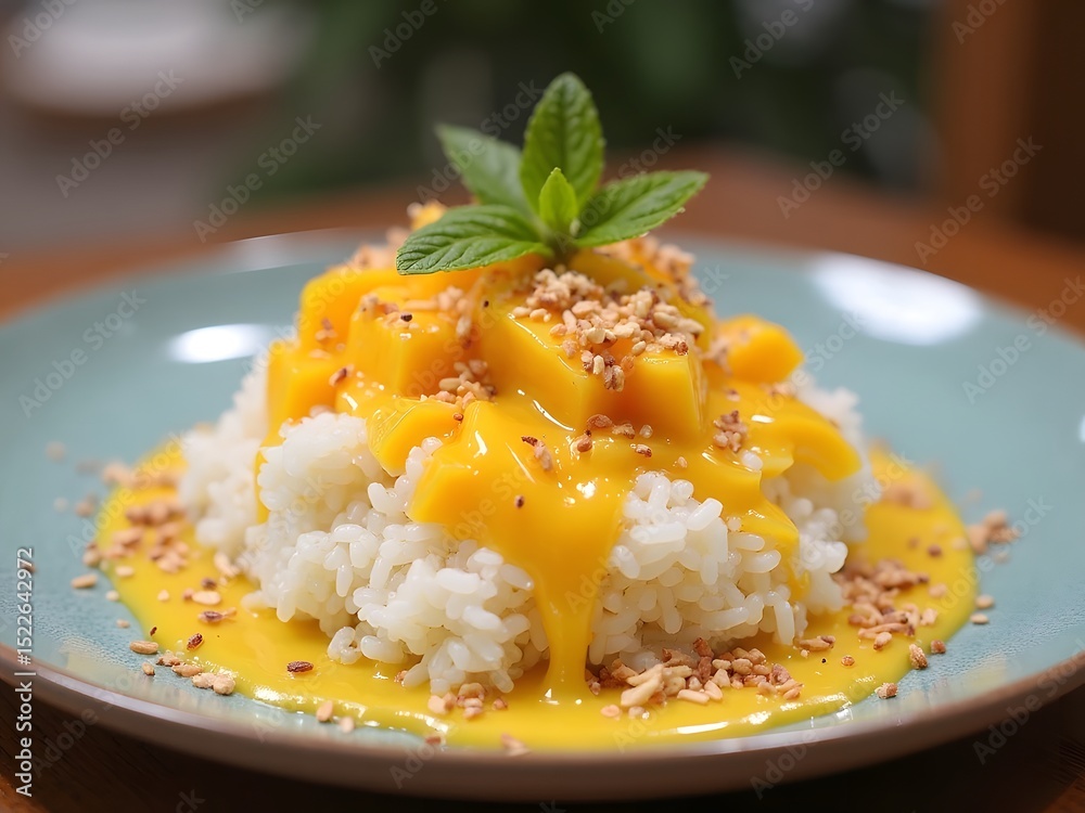 Mango Sticky Rice Delight: Describe how to create a delicious mango ...