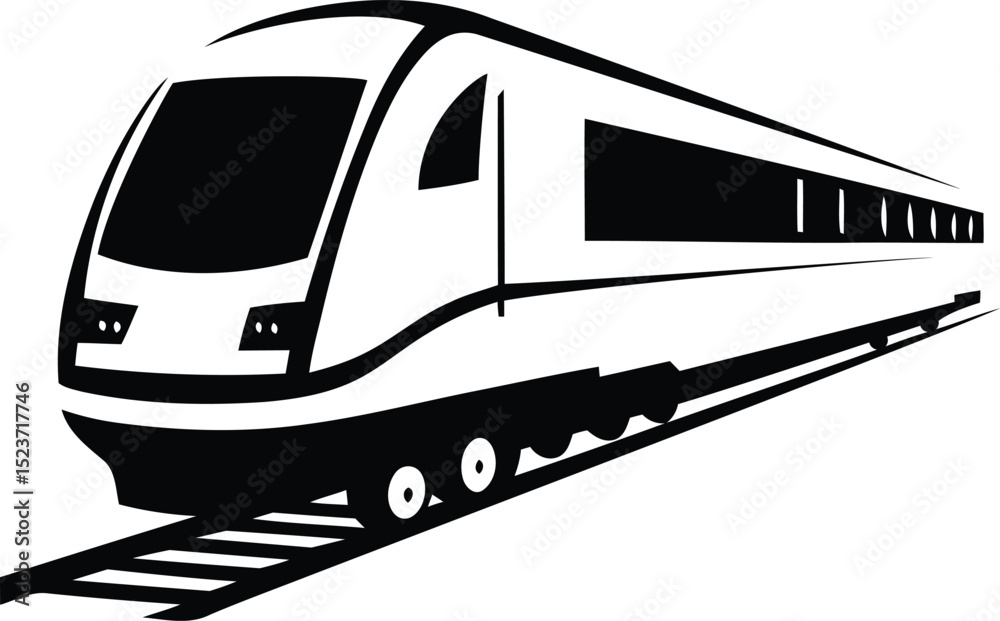 Стоковое векторное изображение «Classic and modern high speed train ...