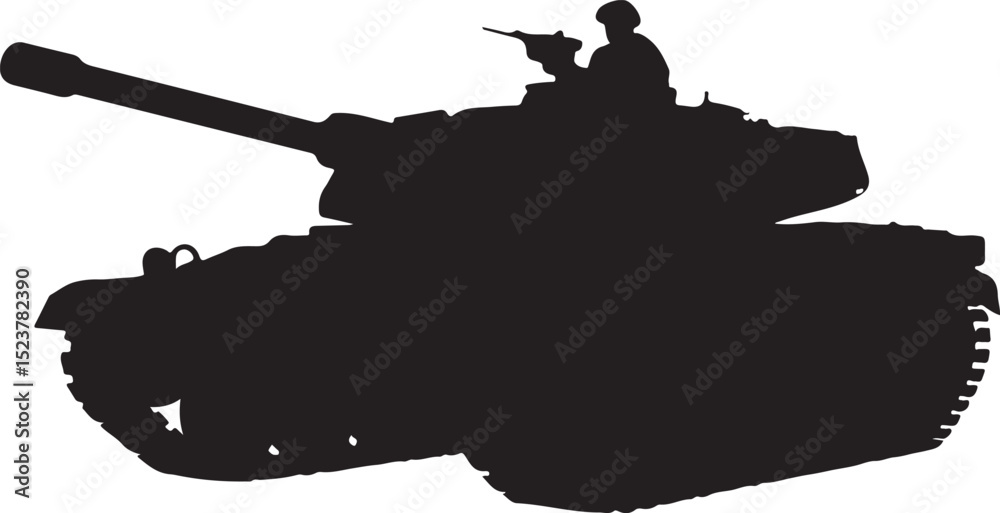 Стоковое векторное изображение «"Tank Silhouette Vector | Military ...