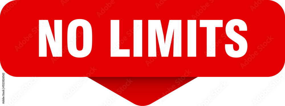 no limits sticker. no limits sign on transparent background Stock ...