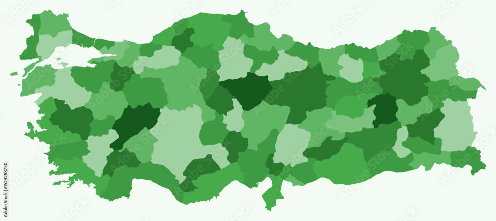 Vektor Map of Turkey with regions. Just a simple country border map ...