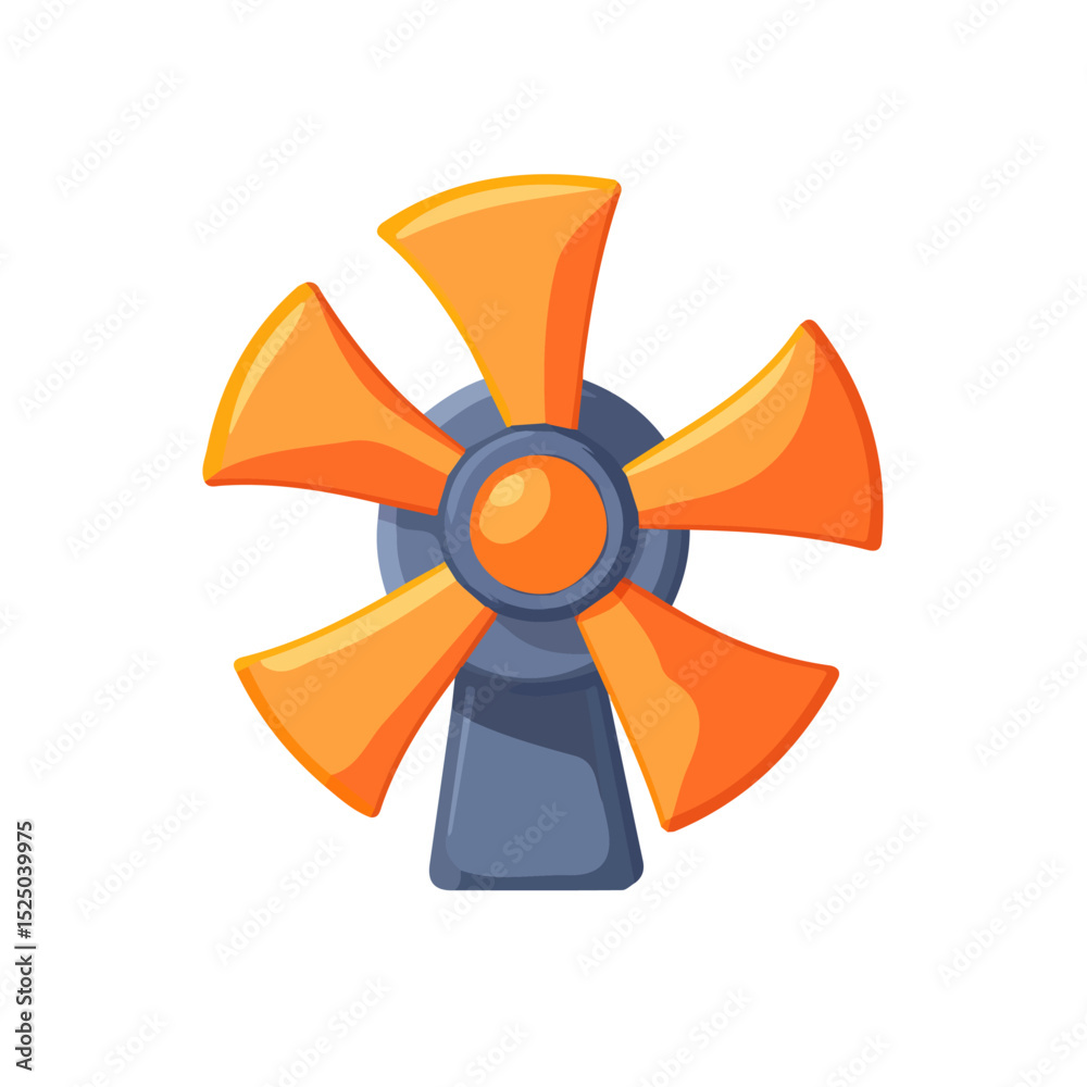 My Simple flat 2D industrial fan icon on a transparent background, high ...