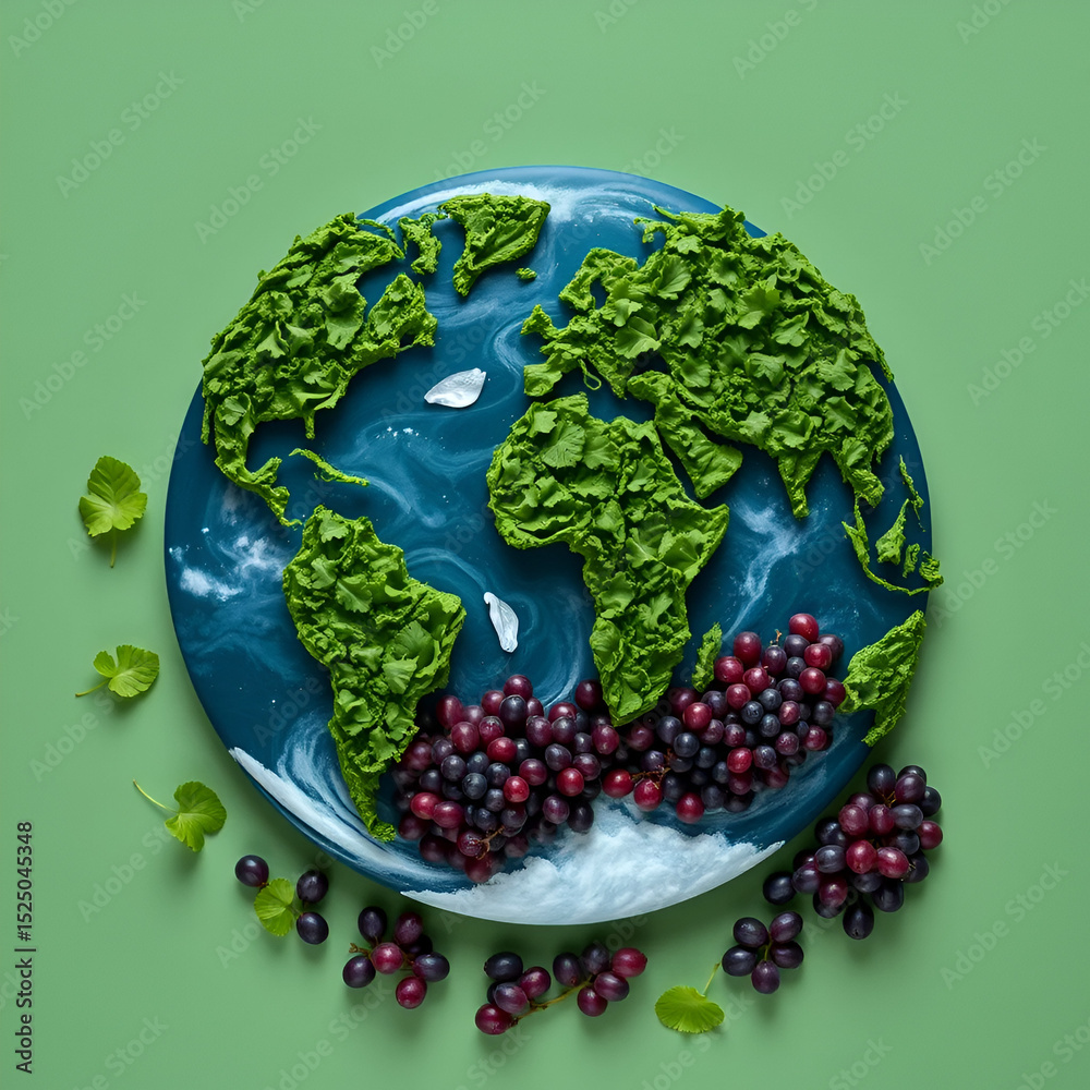 Minimal concept with A stunning visual composition of Earth recreated ...