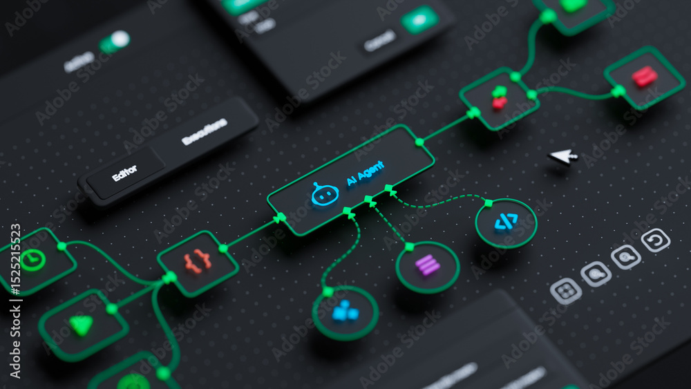 AI workflow automation artificial intelligence software interface nodes ...