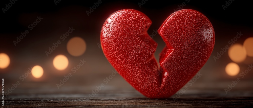 Broken Heart Emoji Sadness Sorrow Romance Grief Concept Stock ...