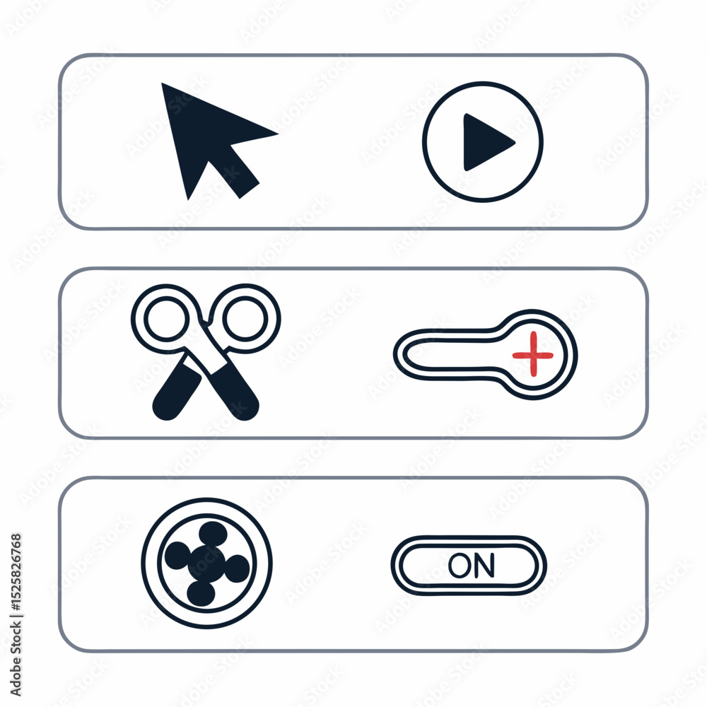 cursor click toggle switch loading spinner Stock Vector | Adobe Stock