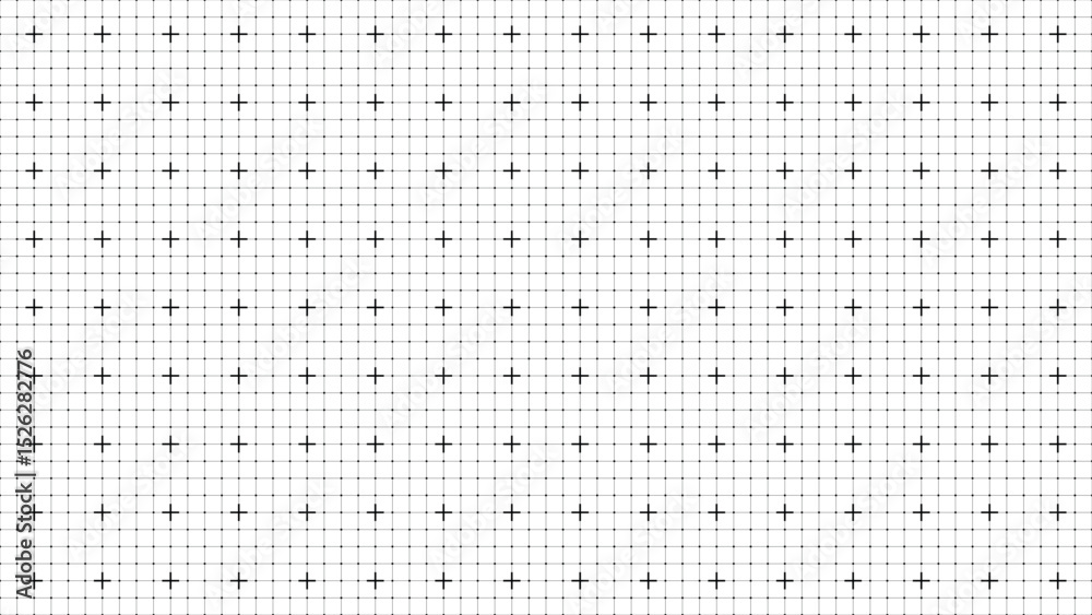 Technical grid pattern with black cross markers on white background ...