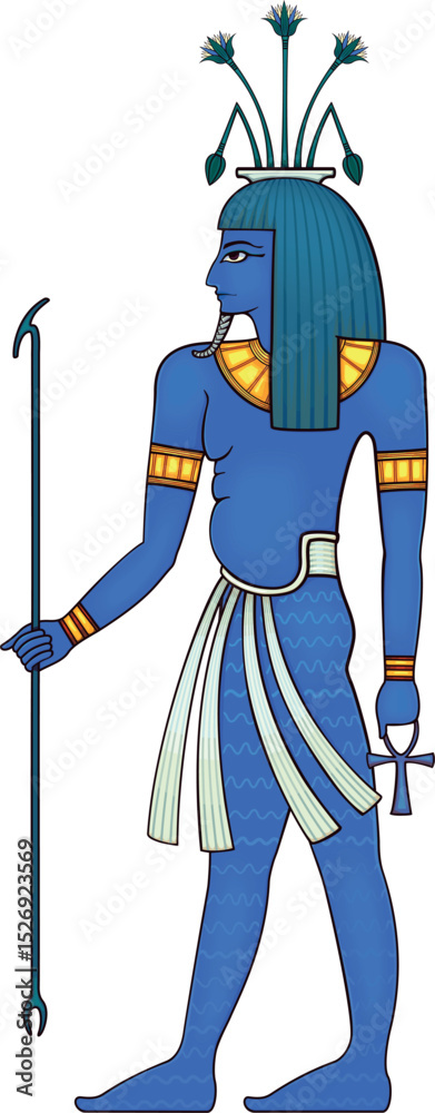 Hapi .Egyptian ancient symbol. Isolated figure of ancient egypt deities ...