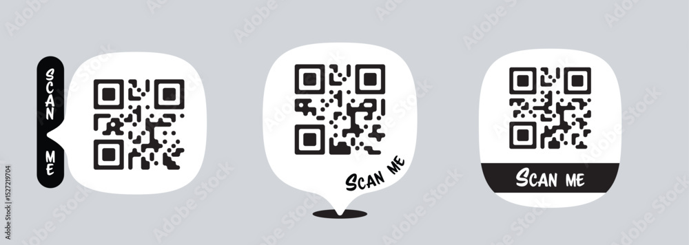 QR code vector file. Digital code identification scan. information or ...