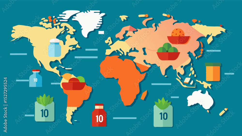 Vector de Stock A visual representation of the top 10 countries that ...