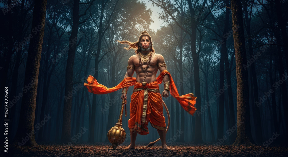 Hanuman hindu god mythology india forest warrior strength divine power ...