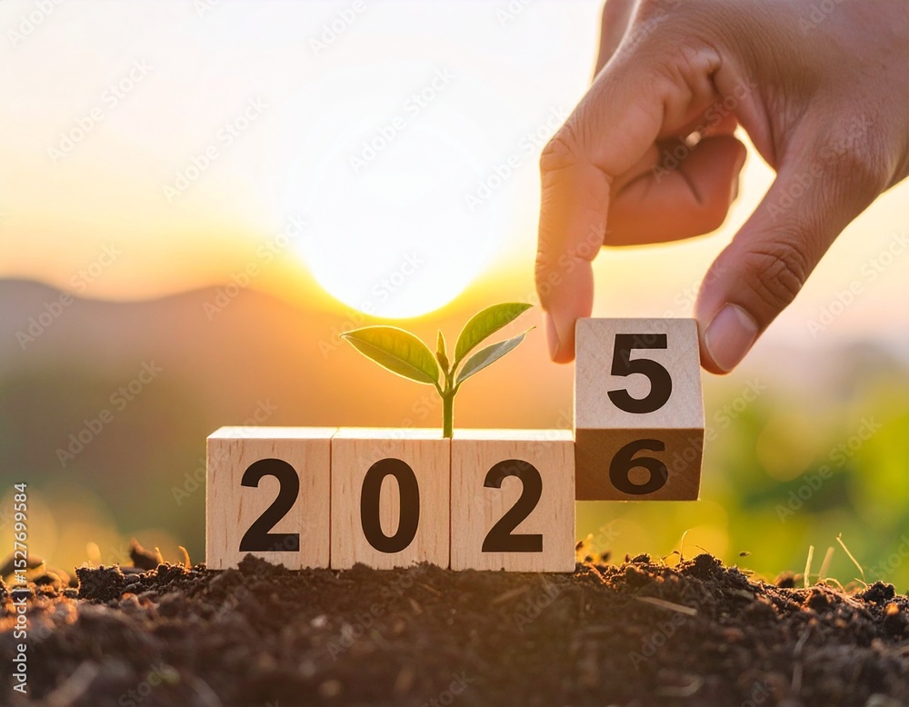 changing year block 2025 ending and welcome 2026 Growth and Investment ...