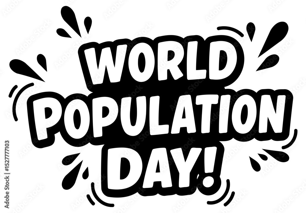 World Population Day graphic design with no demographic details in a ...