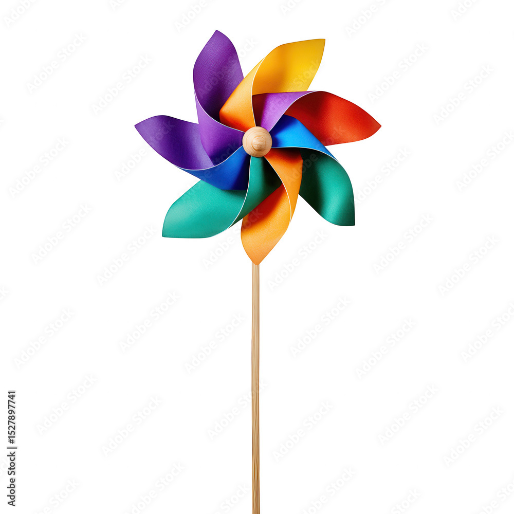 Colorful paper pinwheel toy isolated on transparent background Stock ...