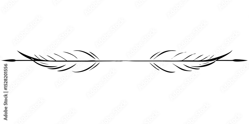 Vignette for text divider on transparent background featuring two ...